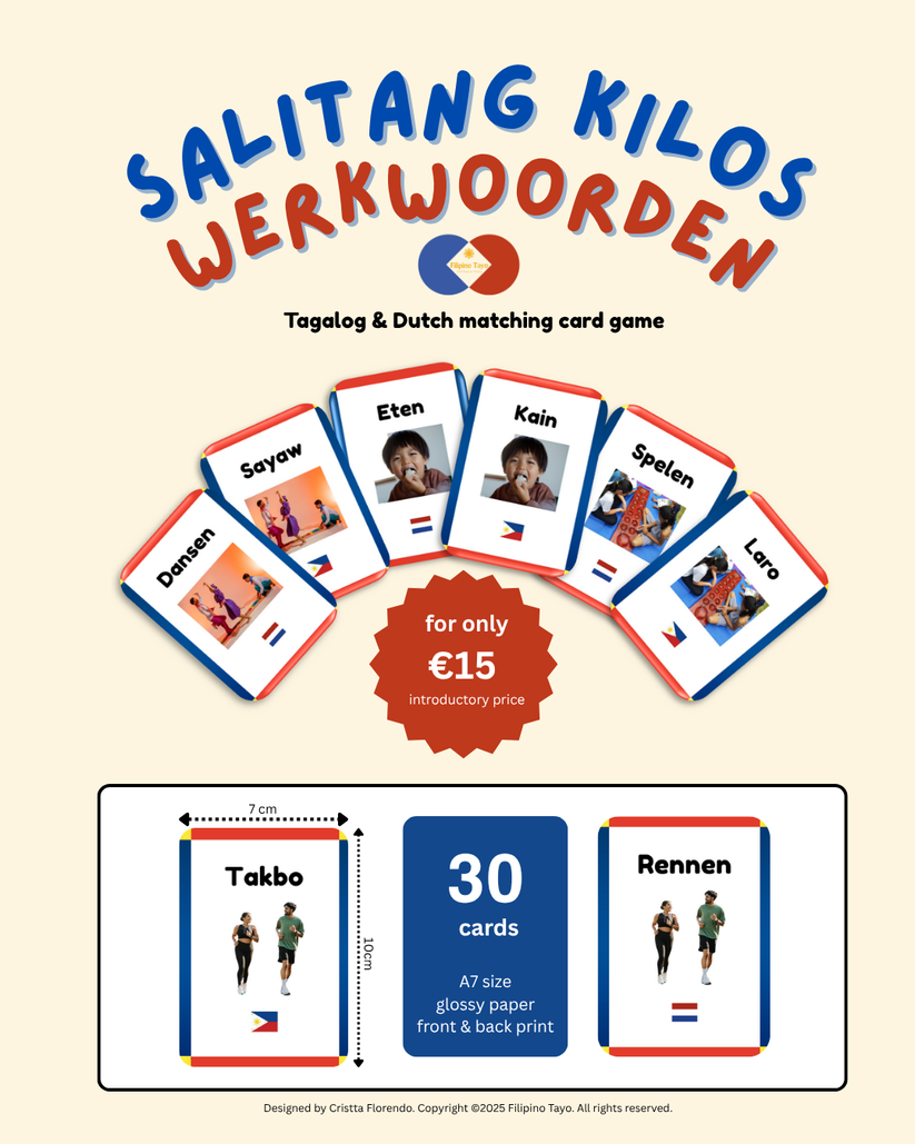 Salitang Kilos (Werkwoorden) Tagalog-Dutch matching card game ...